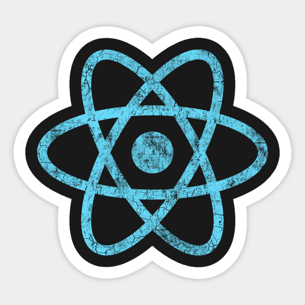 Vintage ReactJS JavaScript Framework - React Js - Sticker | TeePublic